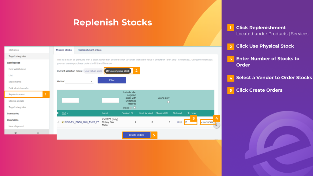 How to Replenish Stocks – MYERP Knowledge Base