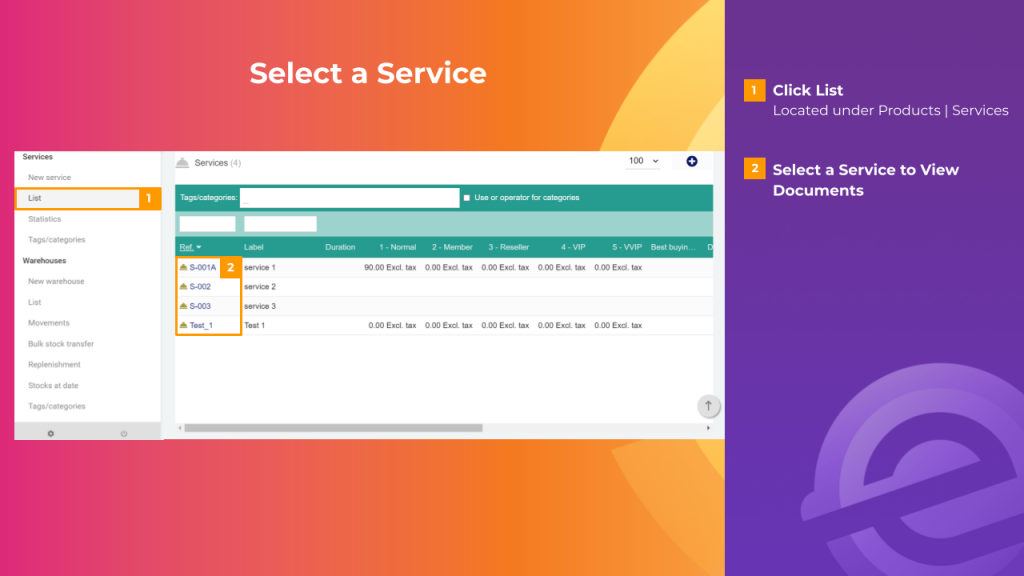 How to View Service-Related Documents – MYERP Knowledge Base