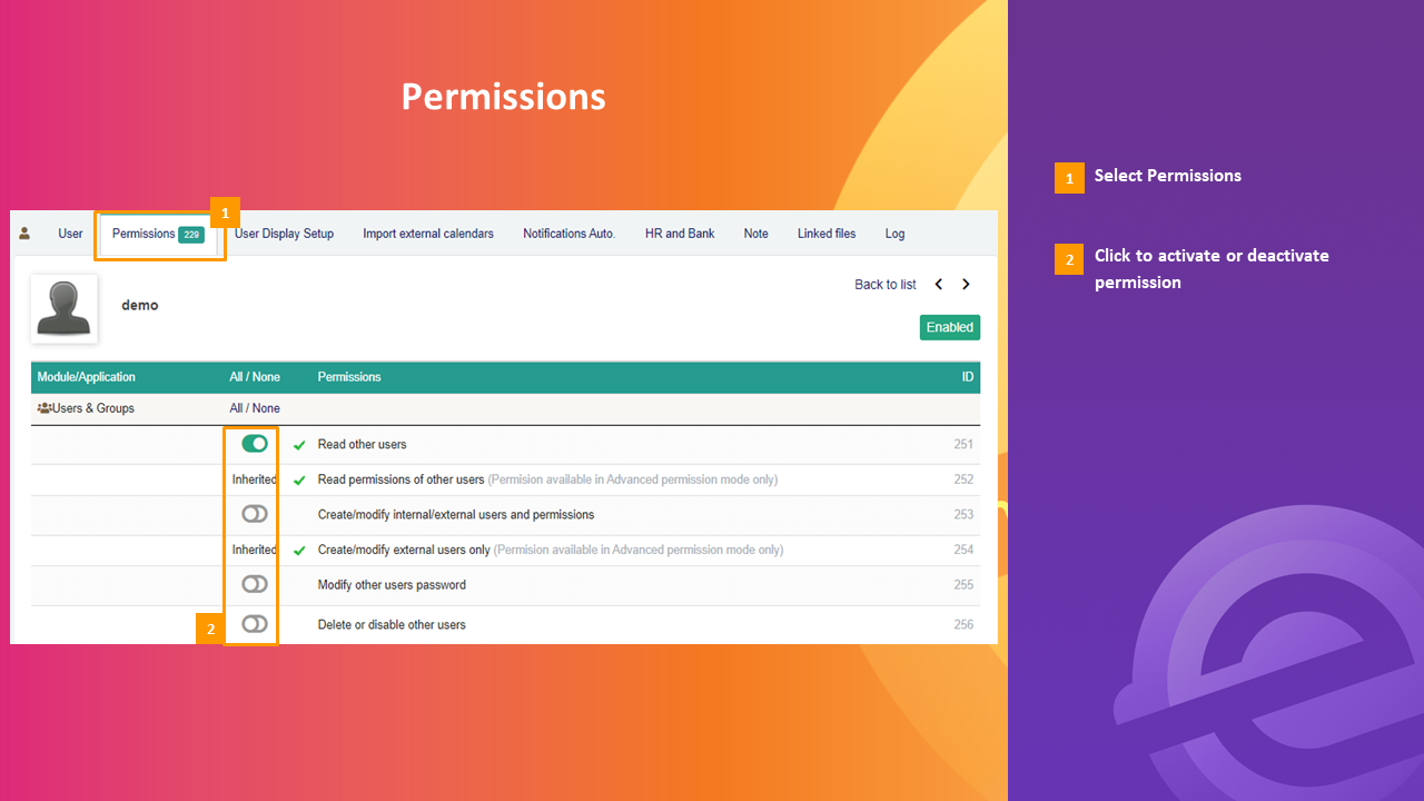 How to Set Permissions for User – MYERP Knowledge Base