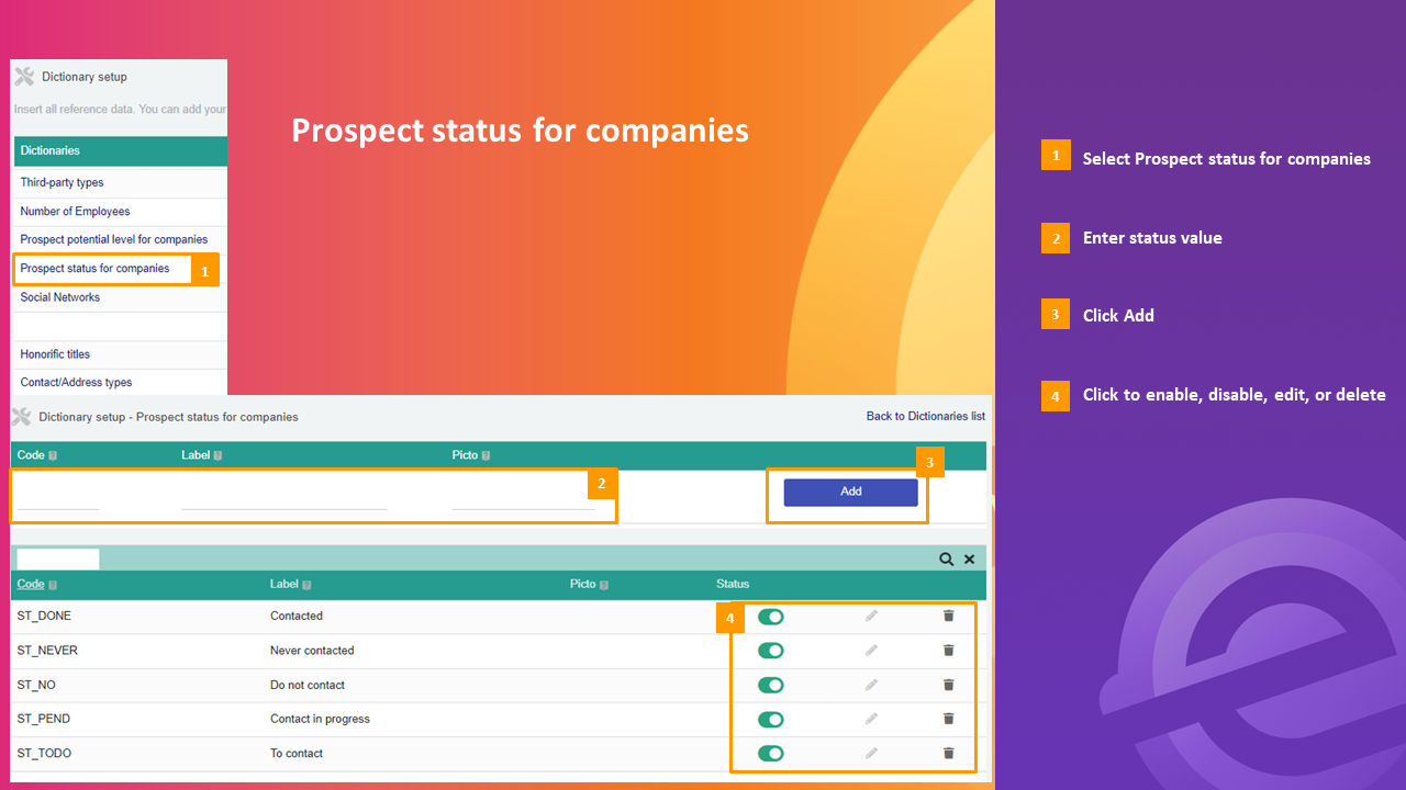 How to Setup myERP Dictionaries – MYERP Knowledge Base
